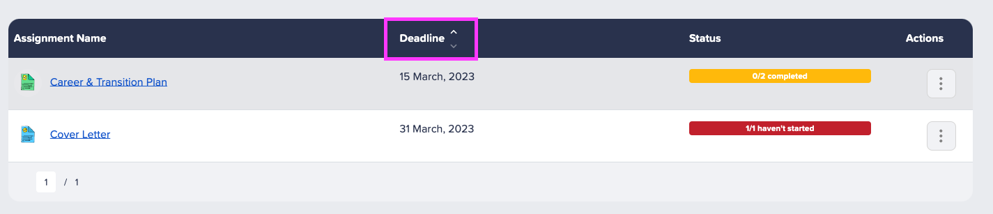 How to assign an activity to Students – Career Tools