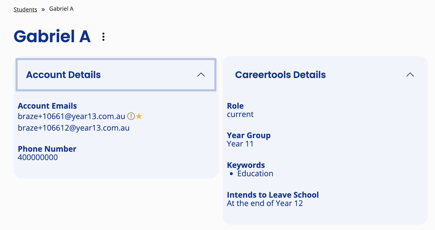 Secondary Email Addresses – Career Tools